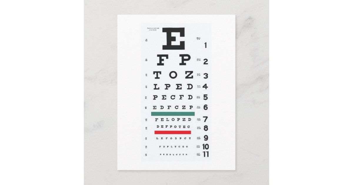 Hope to see you soon : Eye Chart Postcard | Zazzle