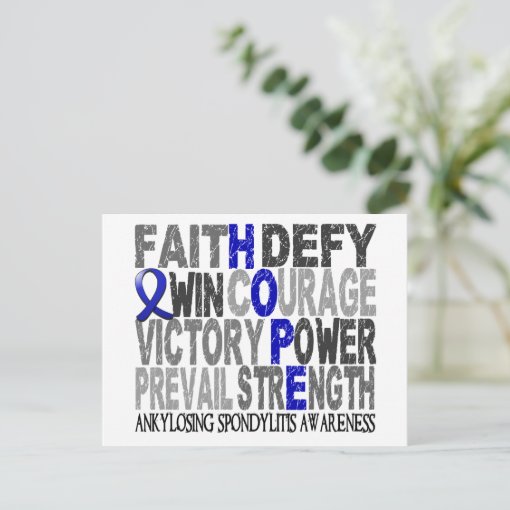 Hope Word Collage Ankylosing Spondylitis Postcard | Zazzle