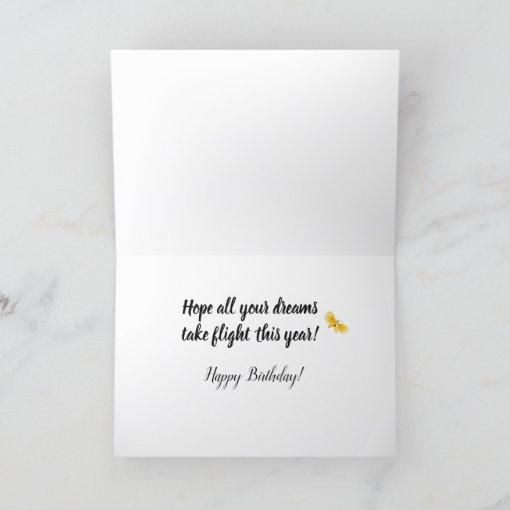 Hope Your Dreams Take Flight Birthday Card | Zazzle