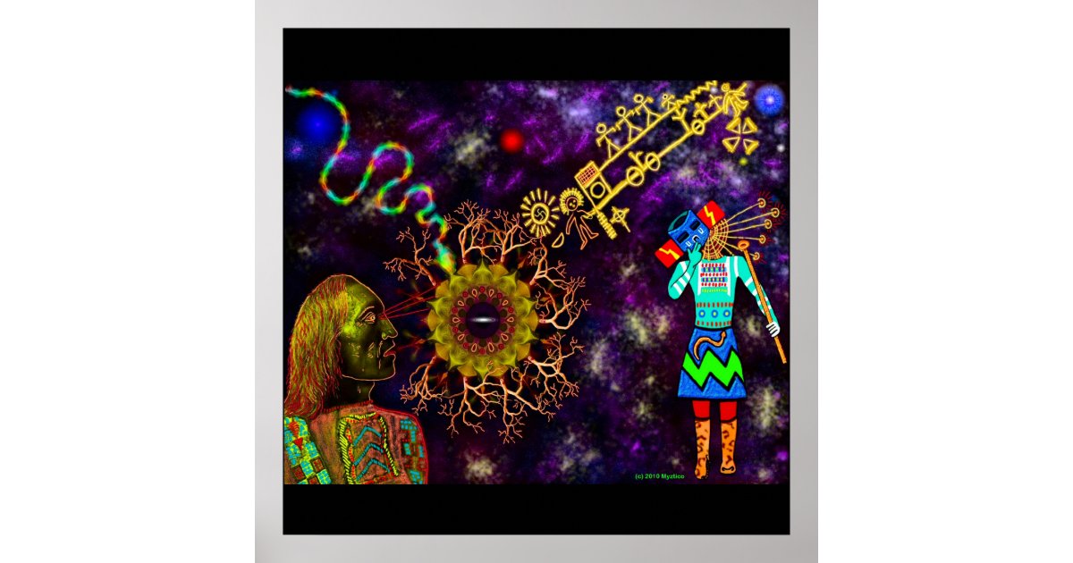 Hopi Blue Star Poster | Zazzle