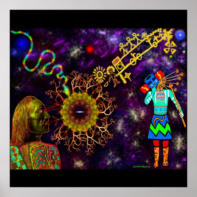 Hopi Blue Star Poster | Zazzle