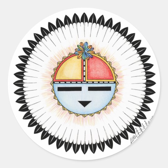 Hopi Dawa (Sun) Classic Round Sticker | Zazzle.com