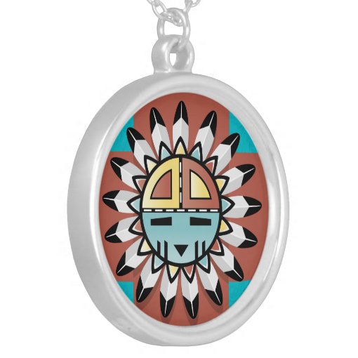 Hopi Sun Shield with 4 Directions Pendant Necklace | Zazzle