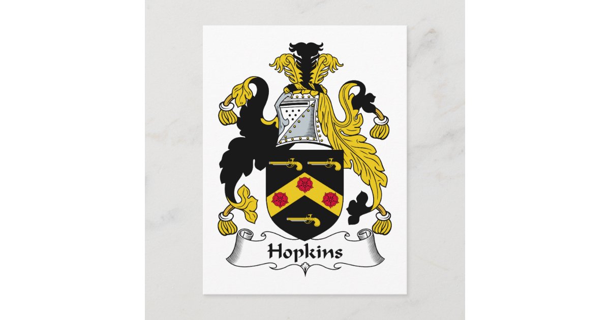 Hopkins Family Crest Postcard | Zazzle
