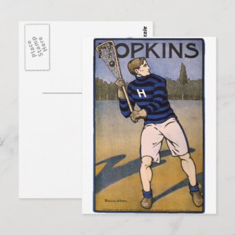 Hopkins Lacrosse 1902 - Bristow Adams Postcard | Zazzle