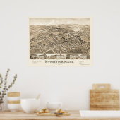 Hopkinton, MA Panoramic Map - 1880 Poster | Zazzle