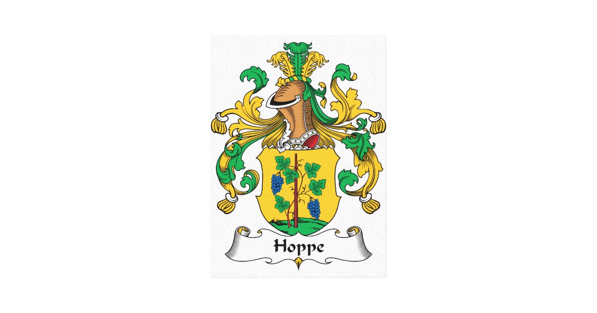Hoppe Family Crest Canvas Print | Zazzle