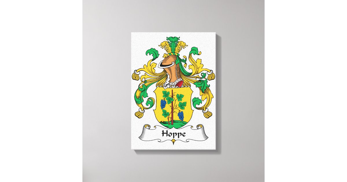 Hoppe Family Crest Canvas Print | Zazzle