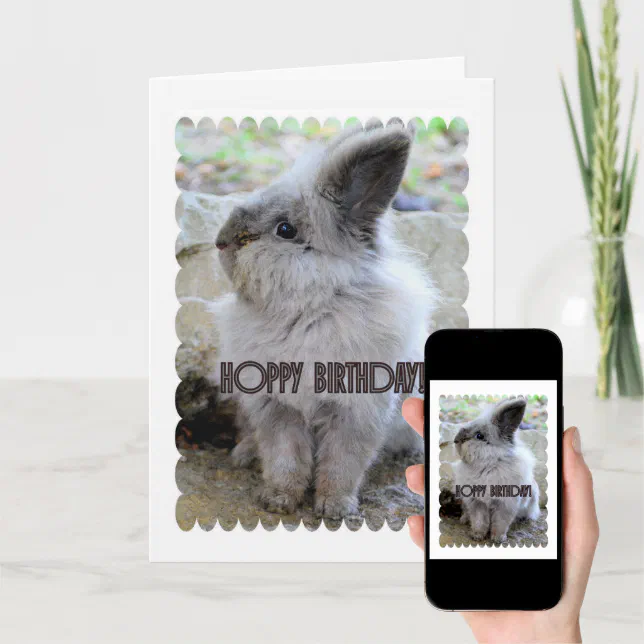 Hoppy Birthday Bunny Card | Zazzle