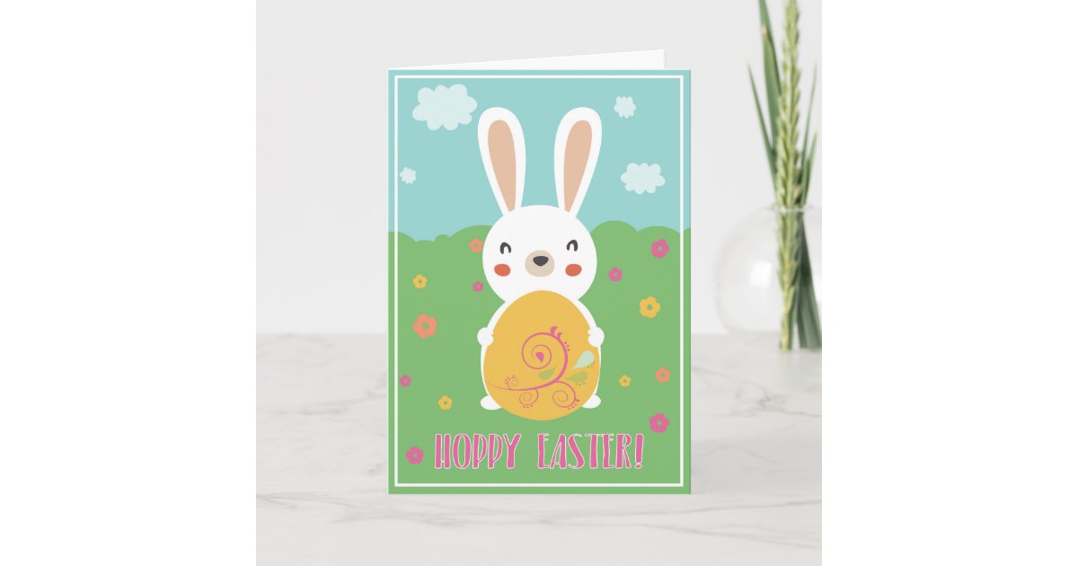 Hoppy Easter greeting card | Zazzle