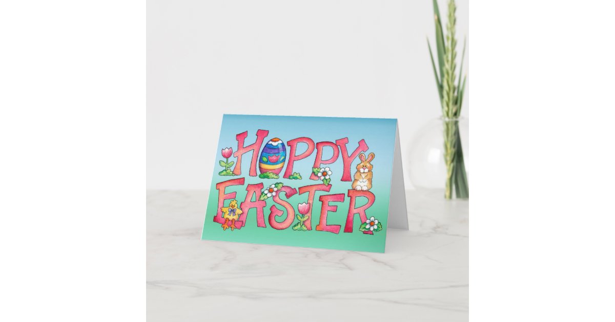 Hoppy Easter - Greeting Card | Zazzle