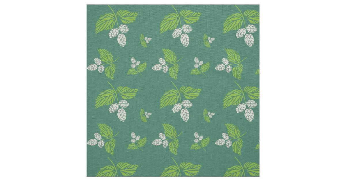 Hops, Botanical Fabric Design | Zazzle