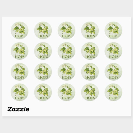Hops Herbs Sticker | Zazzle