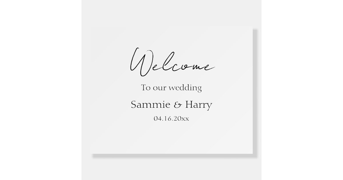 Horizontal Acrylic welcome sign | Zazzle