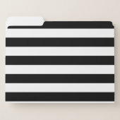 Horizontal Black Stripes File Folder | Zazzle