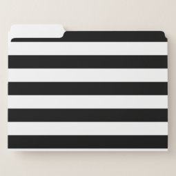 Horizontal Black Stripes File Folder | Zazzle