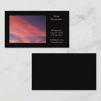 Horizontal Landscape Photo Photography Business Card | Zazzle