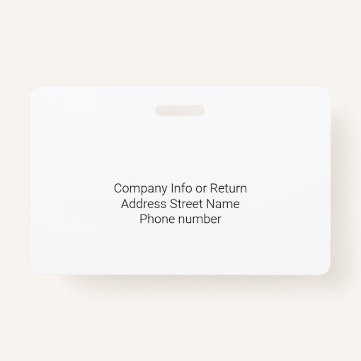 Horizontal Style Logo Employee Name Badge | Zazzle