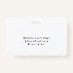 Horizontal Style Logo Employee Name Blue Badge | Zazzle