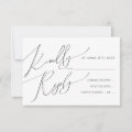 Horizontal Whimsical Script RSVP Card | Zazzle
