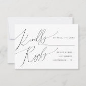 Horizontal Whimsical Script RSVP Card | Zazzle