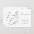 Horizontal Whimsical Script RSVP Card | Zazzle