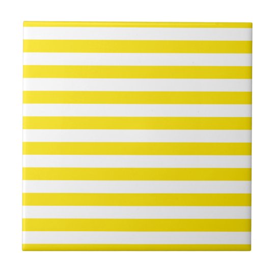 Horizontal Yellow Stripes Tile | Zazzle.com