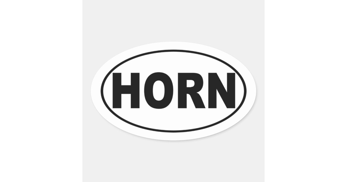 Horn Player Oval Sticker | Zazzle