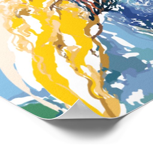 Hornbill Tropical Bird Abstract Art Small Poster | Zazzle