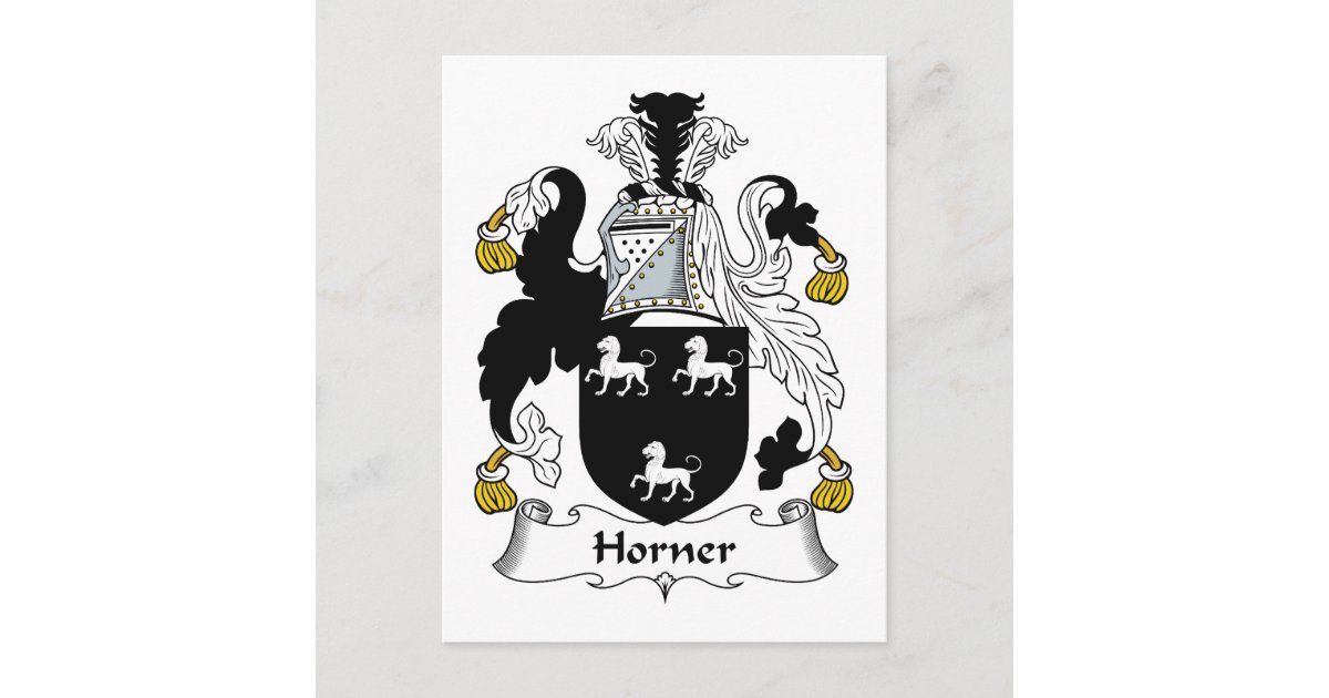 Horner Family Crest Postcard | Zazzle