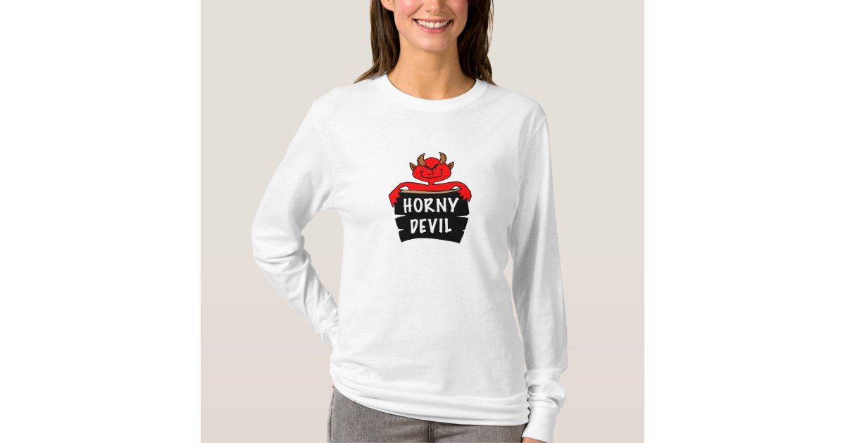 Horny Devil T Shirt Hoodie