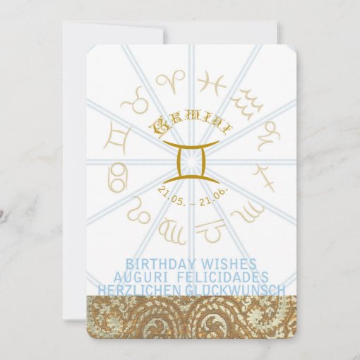 HOROSCOPE ~ Birthday Invite - Gemini | Zazzle