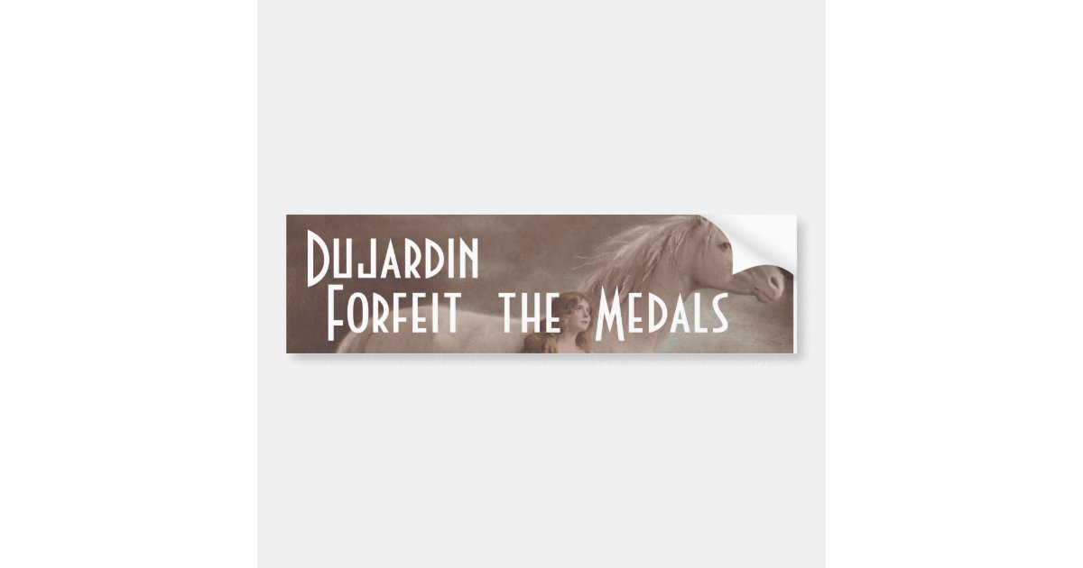 Horrific evil horse abuser forfeit medals dujardin bumper sticker | Zazzle