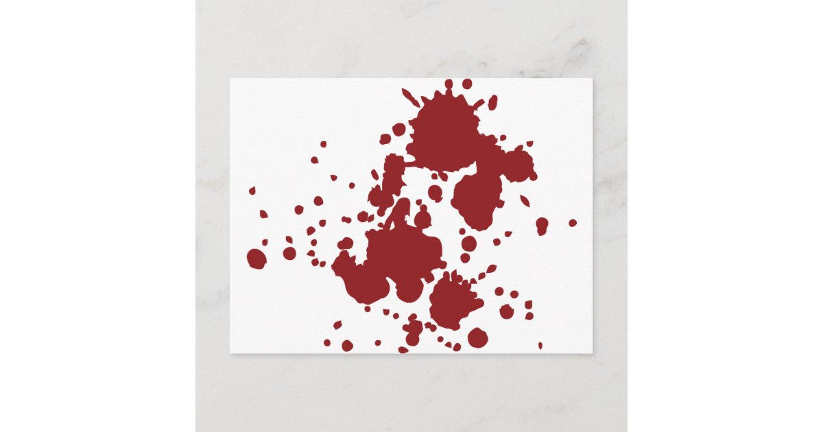 horror blood stains postcard | Zazzle