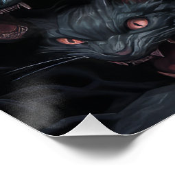 Horror Cat Nightmare Poster | Zazzle