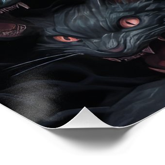 Horror Cat Nightmare Poster | Zazzle