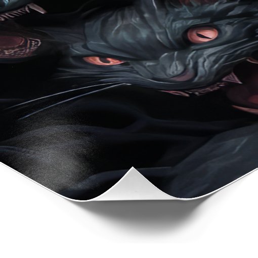 Horror Cat Nightmare Poster | Zazzle