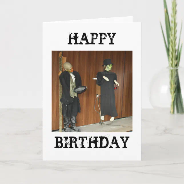 Horror Characters Happy Birthday Card | Zazzle