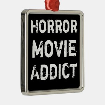 Horror Movie Addict Black Christmas Ornament | Zazzle