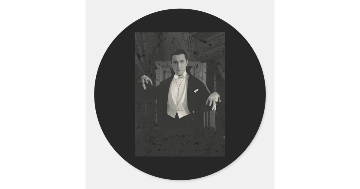 Horror Movie Monster Halloween Count Dracula Vampi Classic Round ...