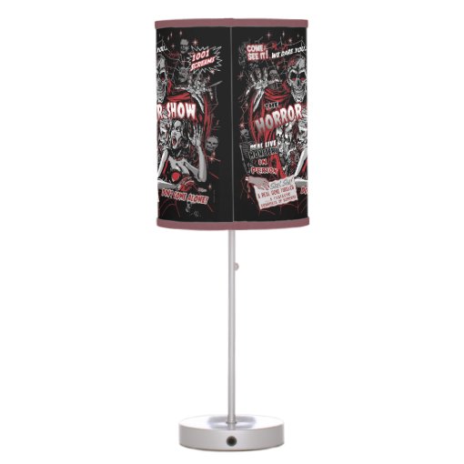 Horror movie Monsters spook show Table Lamp | Zazzle