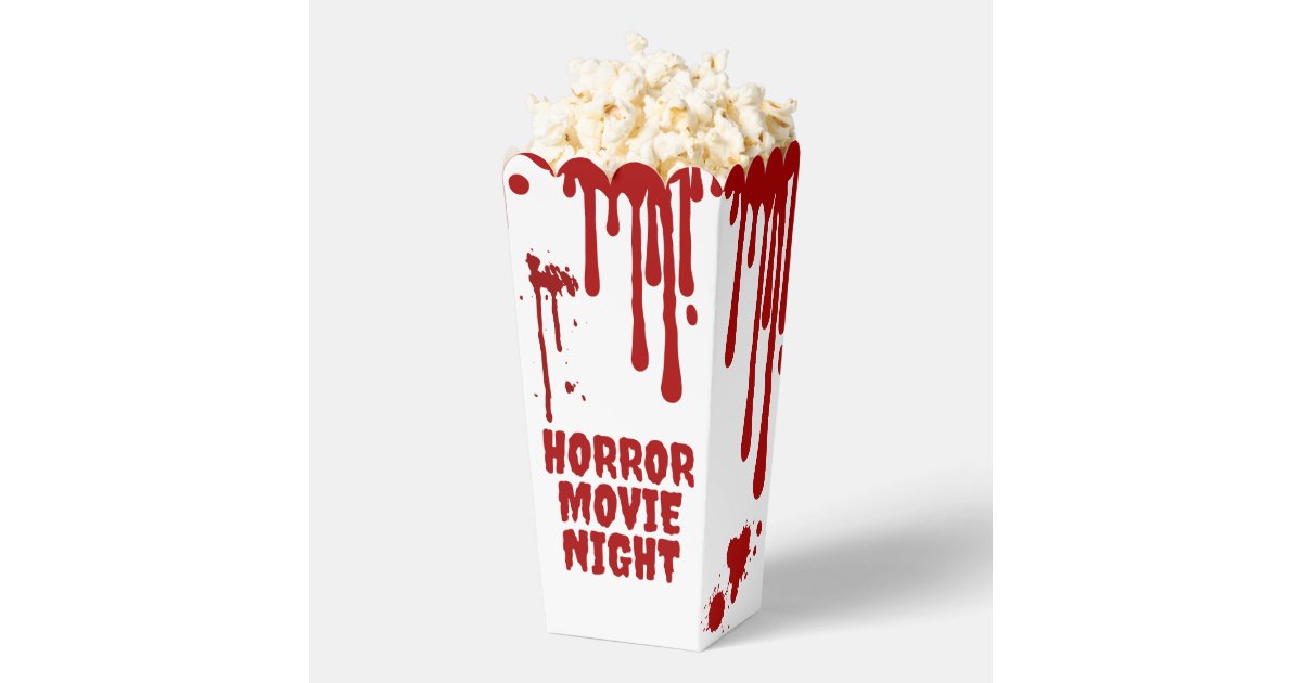 Horror Movie Night Bloody Popcorn Favor Boxes | Zazzle