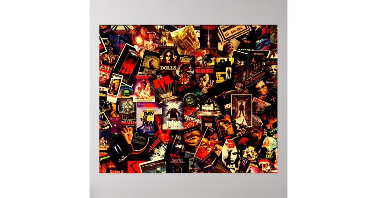 Horror Movies Collage Poster | Zazzle