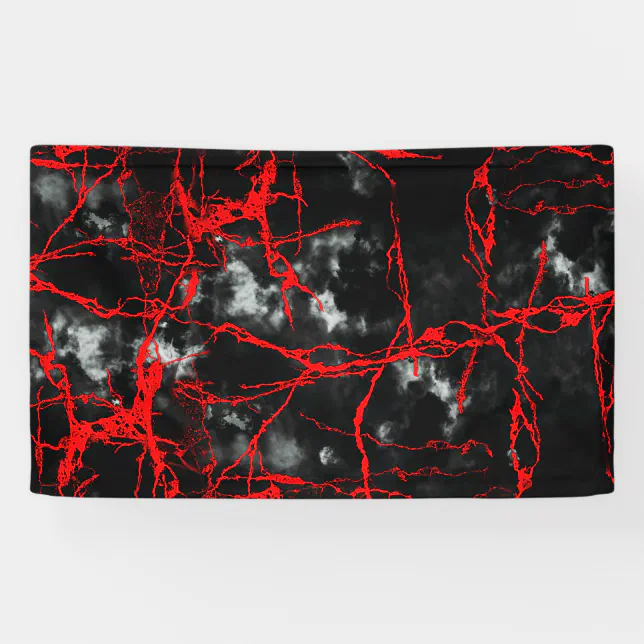 Horror Night Goth - Black and White,Red Banner | Zazzle