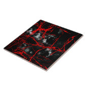 Horror Night Goth - Black and White,Red Ceramic Tile | Zazzle