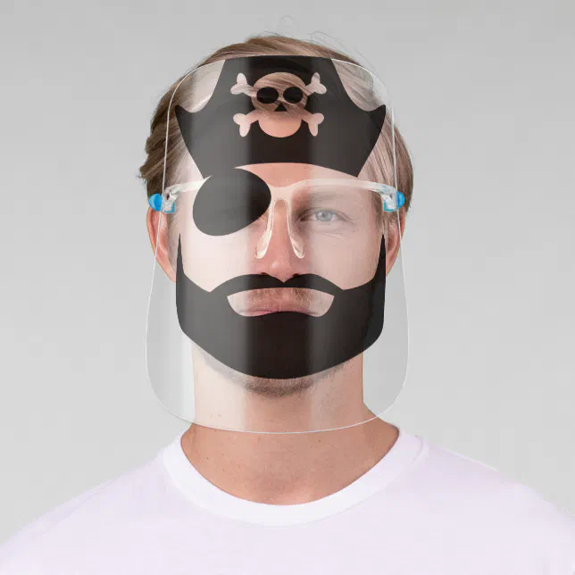 horror scary creepy blind eye patch pirate face shield | Zazzle
