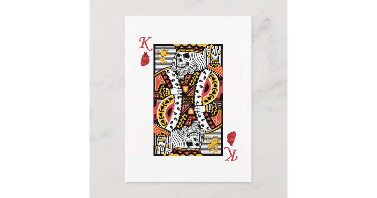 Horror Skeleton King Playing Card | Zazzle