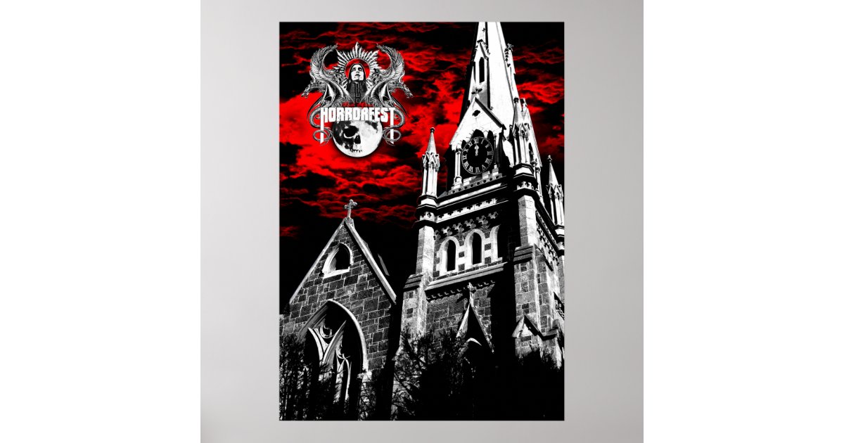 HorrorFest Cathedral Poster | Zazzle