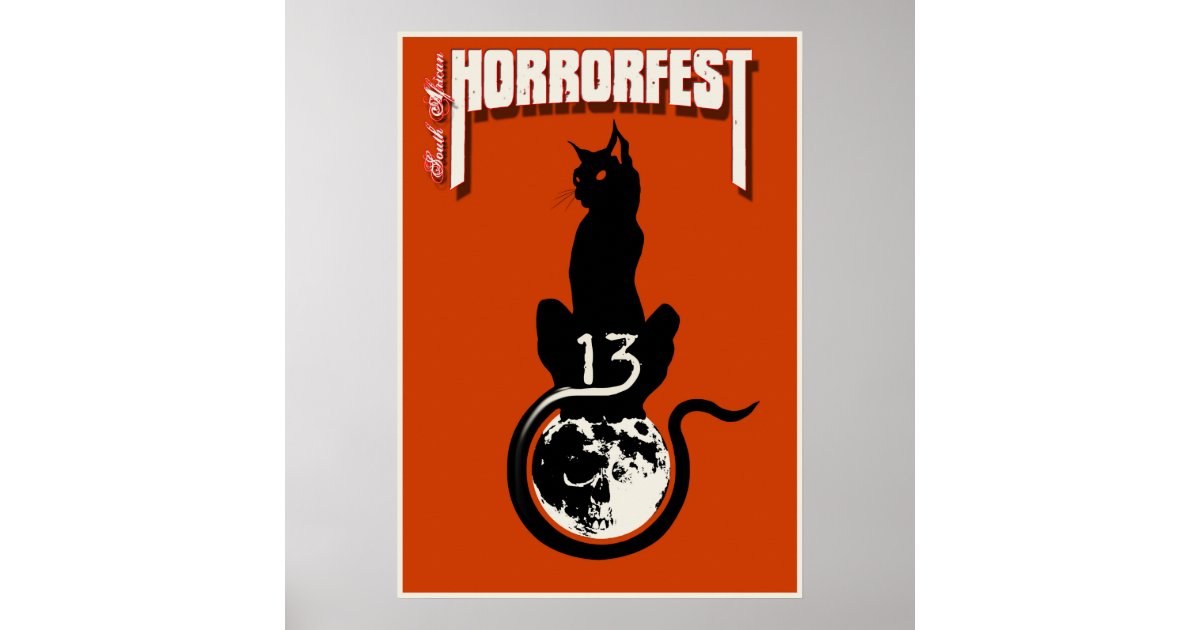 HorrorFest Lucky #13 Cat Poster | Zazzle