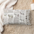 Horse Antique Advertising Newspaper Art Lumbar Pillow | Zazzle